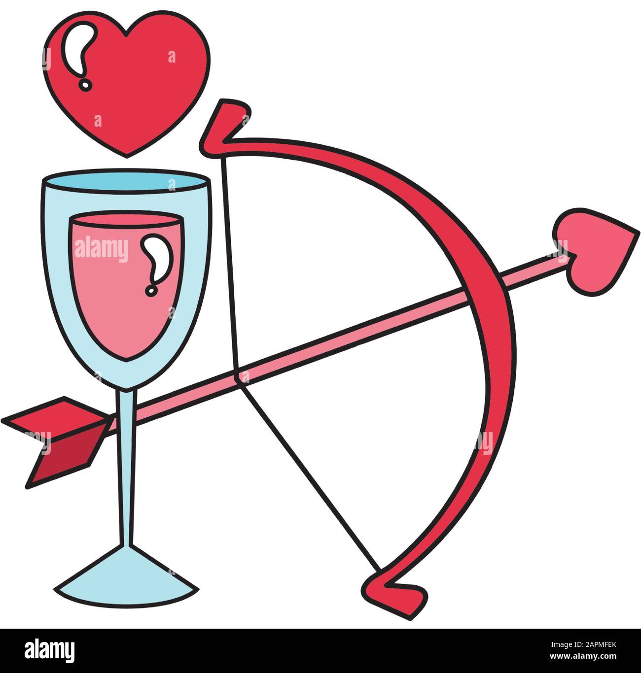 Wine glass arrow Stock Vector Images - Alamy