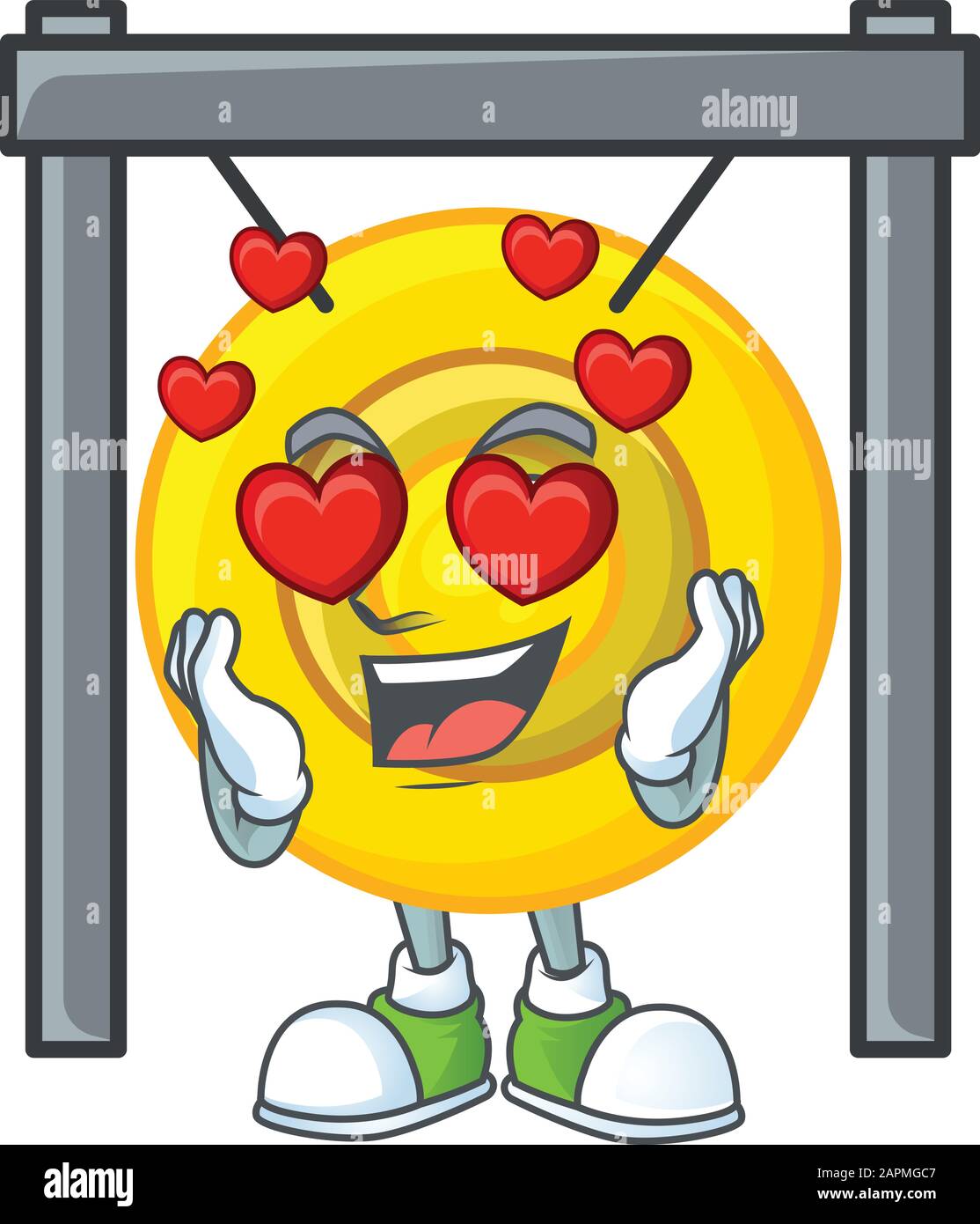 falling in love cute chinese gong cartoon character design Stock Vector ...