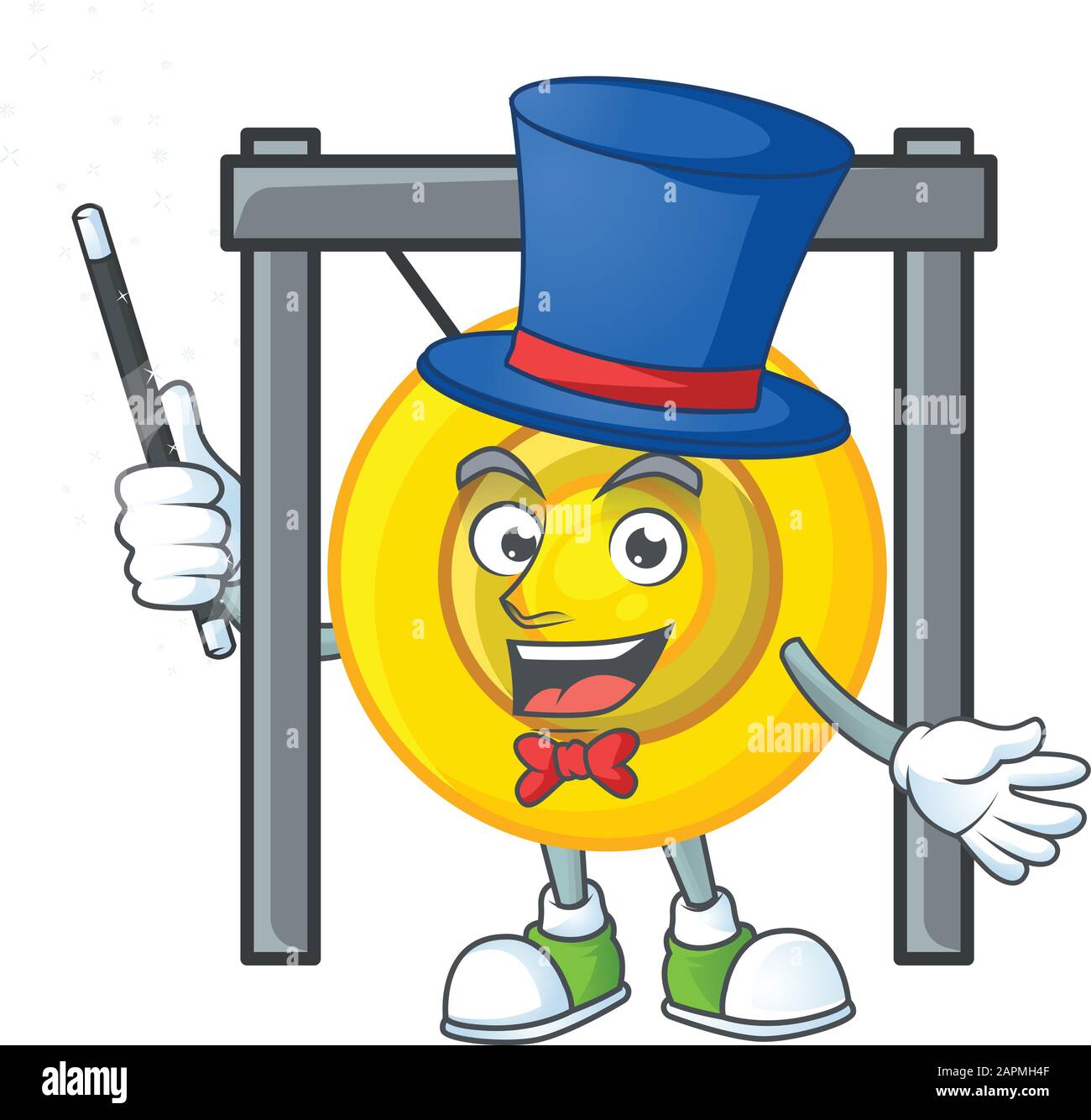 A picture of chinese gong performance as a Magician Stock Vector Image ...