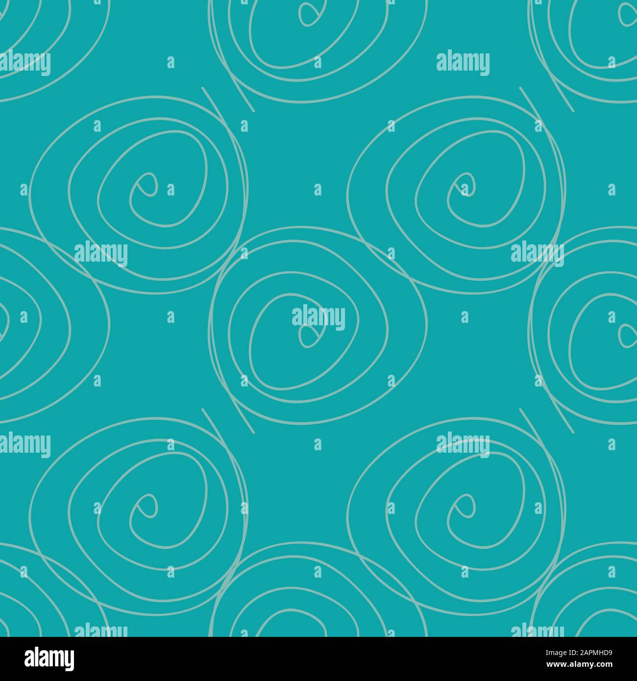 Swirly on Blue seamless doodle surface pattern design vector background ...