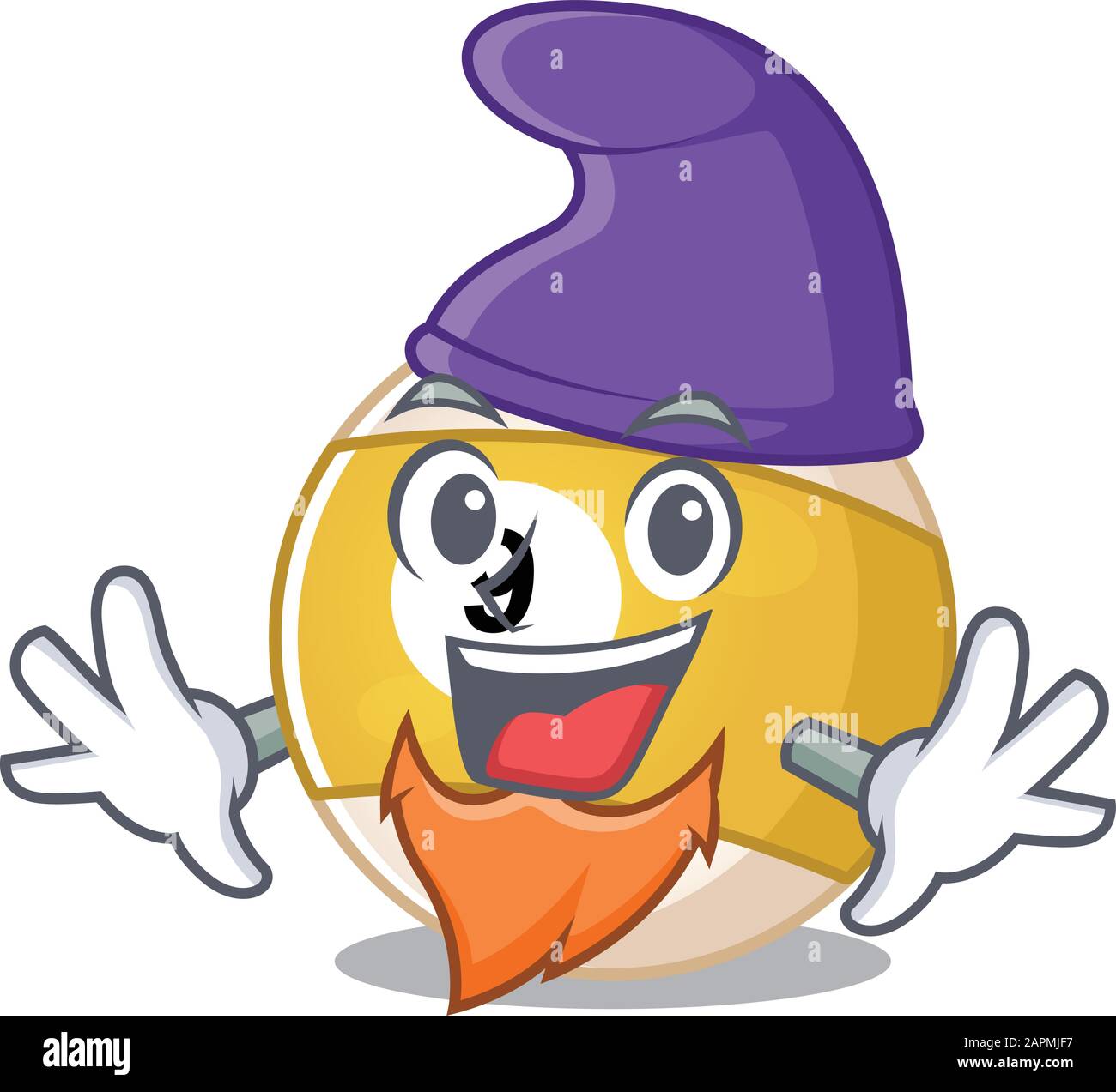 Funny billiard ball cartoon mascot performed as an Elf Stock Vector ...