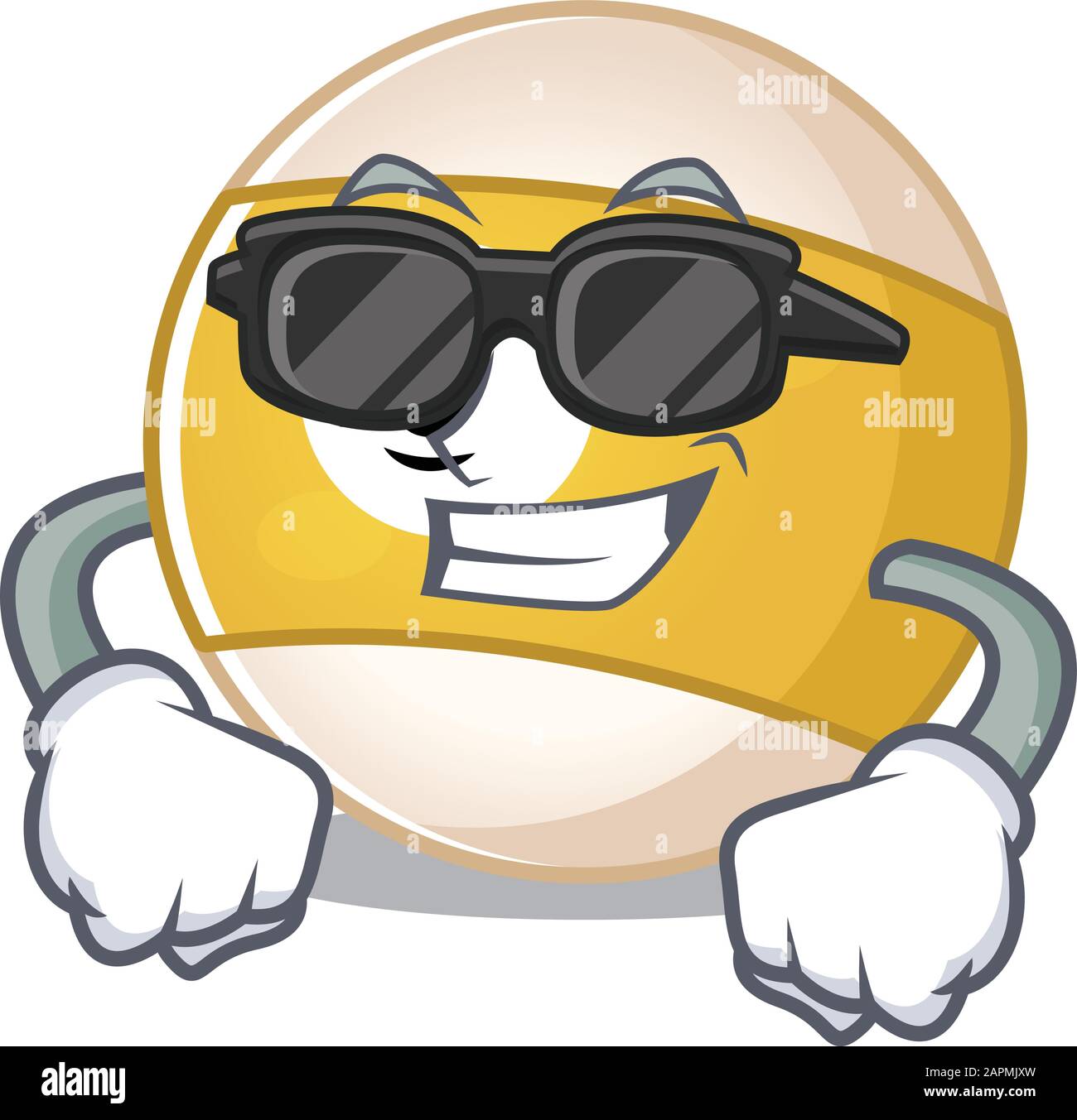 Super cool billiard ball character wearing black glasses Stock Vector ...