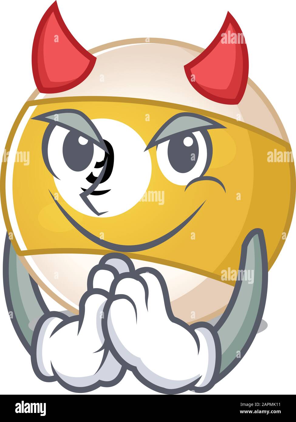 Devil billiard ball Cartoon in character design Stock Vector Image ...