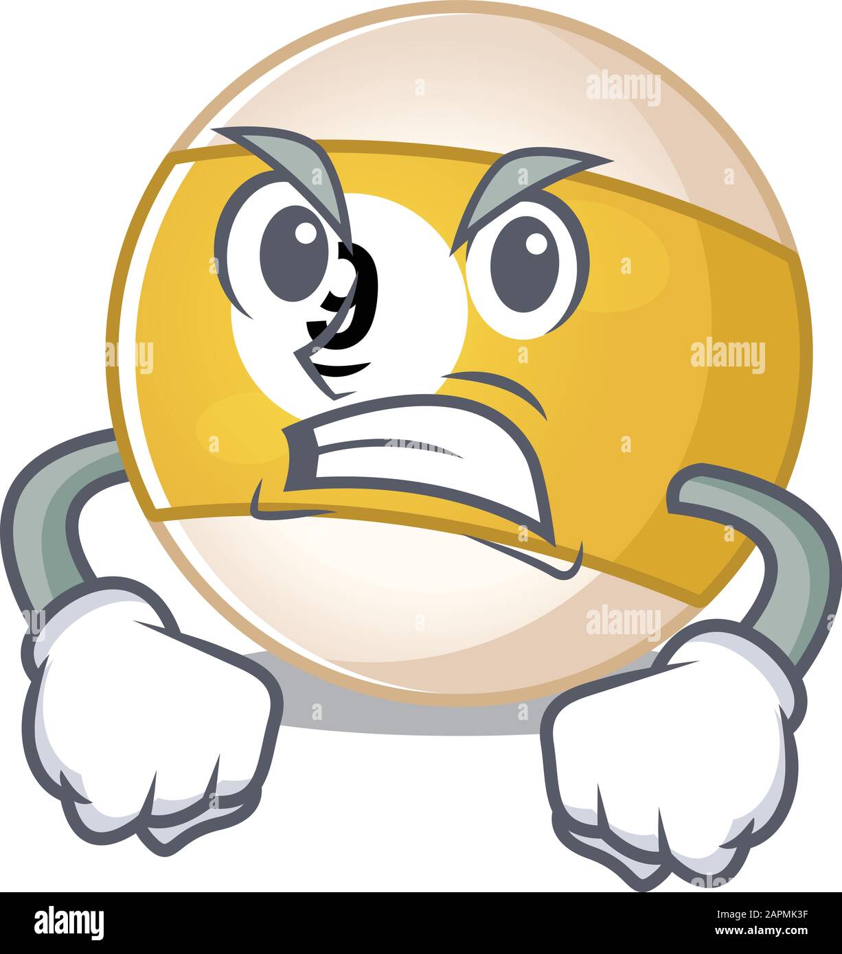 Billiard ball cartoon character design having angry face Stock Vector ...