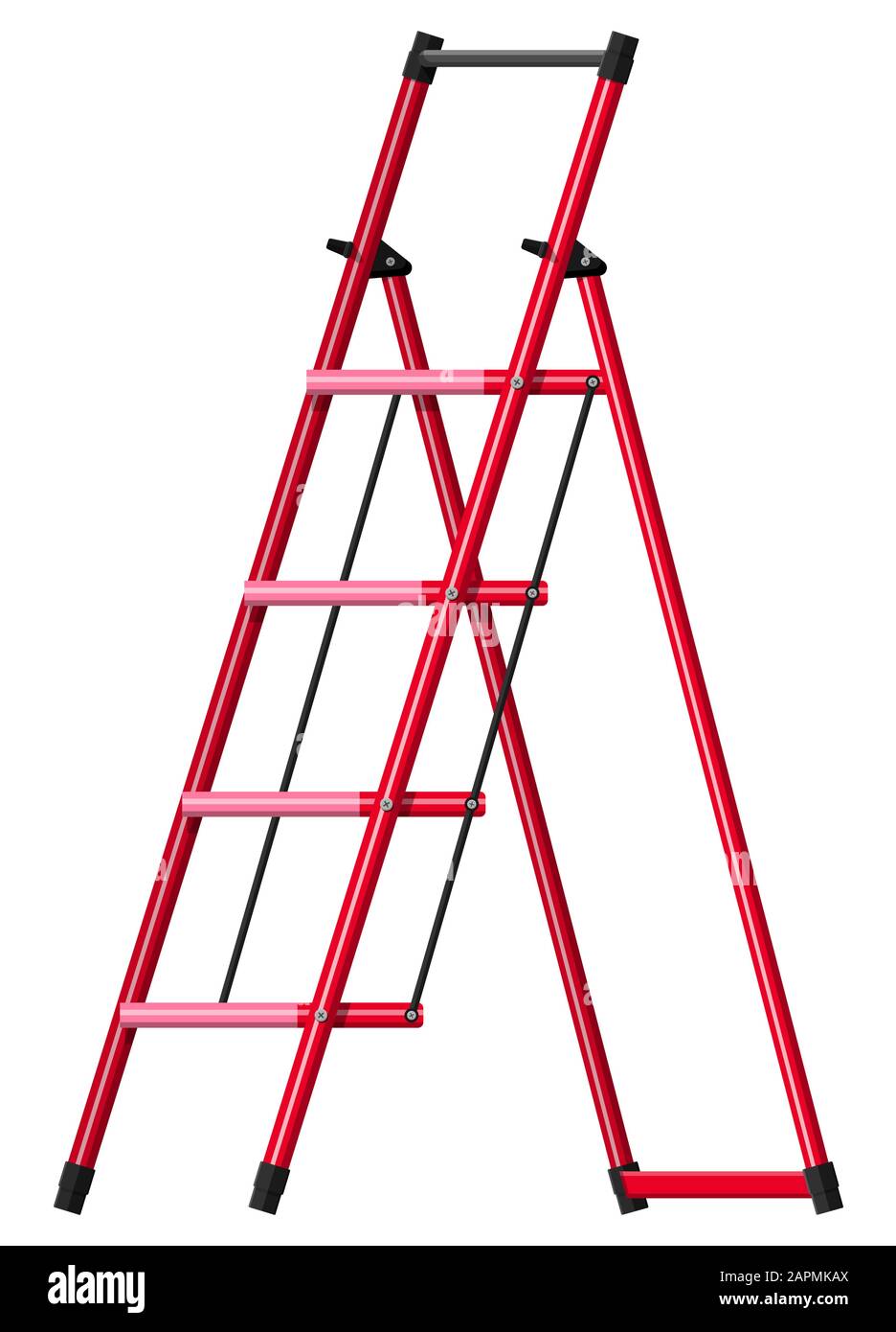 Construction worker climbing up ladder Stock Vector Images - Alamy