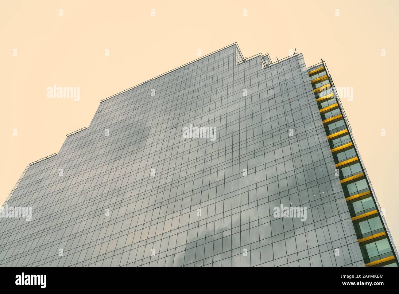 Low Angle View Of Tall Corporate Building Stock Photo - Alamy
