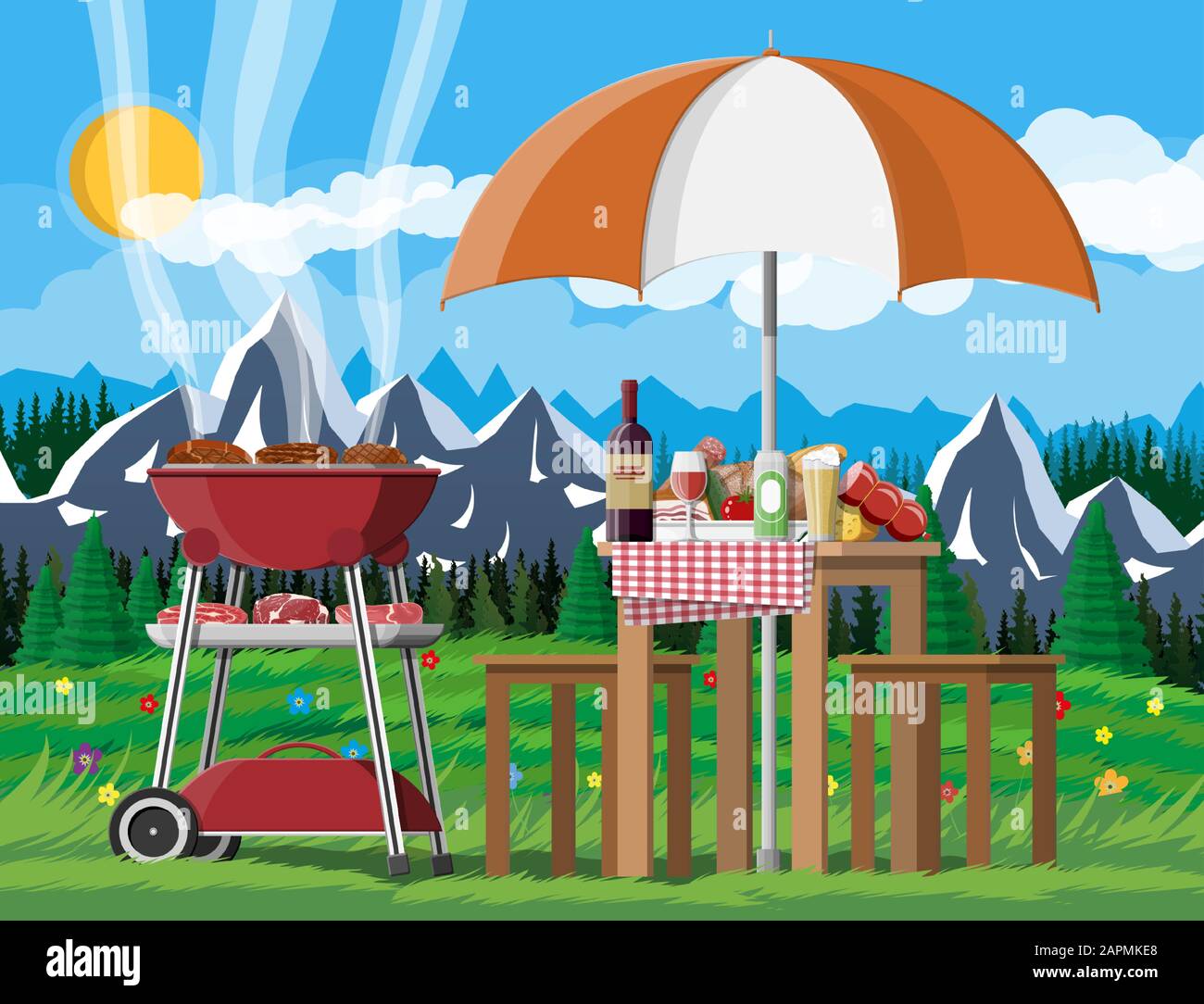 Bbq party or picnic Stock Vector Image & Art - Alamy