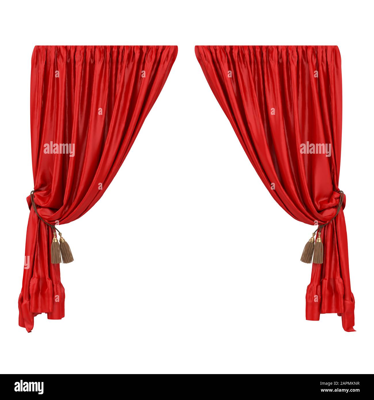 Red Curtain Isolated Stock Photo - Alamy