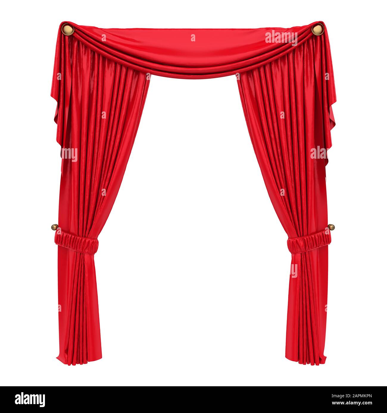 Red Curtain Isolated Stock Photo - Alamy