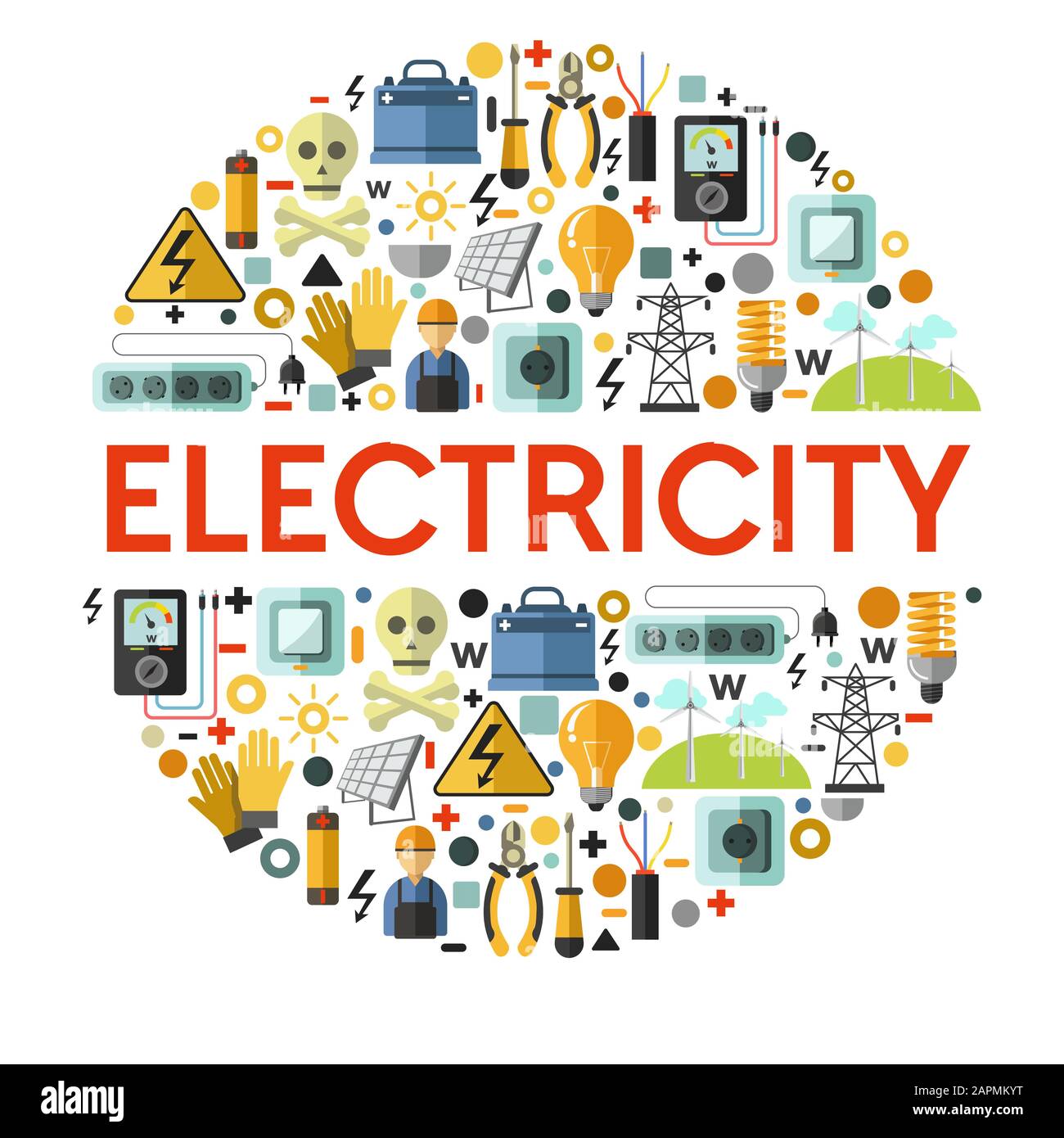 Electric meter man Stock Vector Images - Alamy