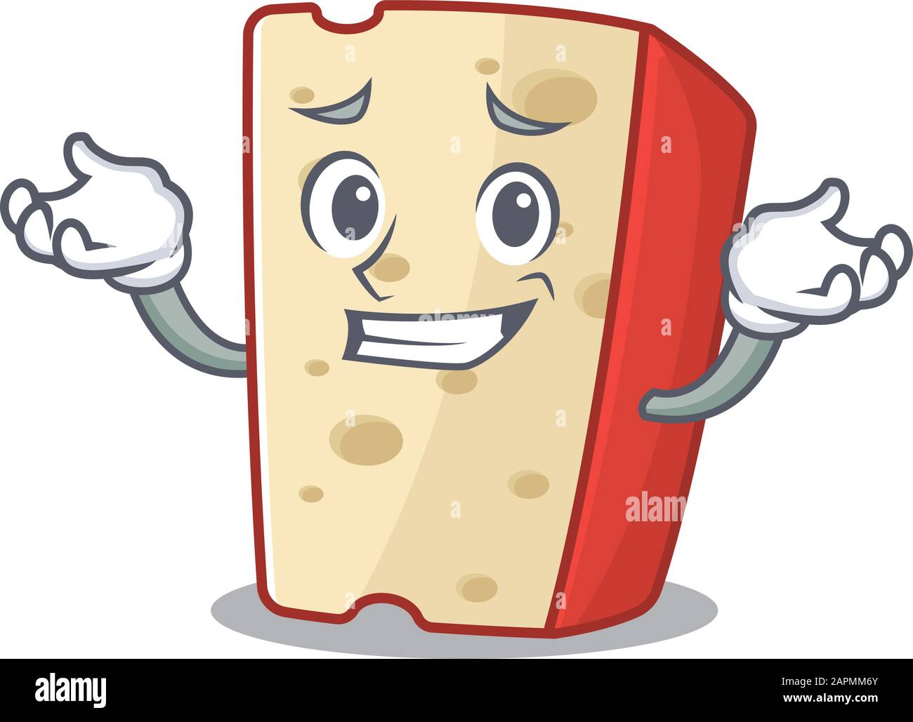 Super Funny Grinning dutch cheese mascot cartoon style Stock Vector ...