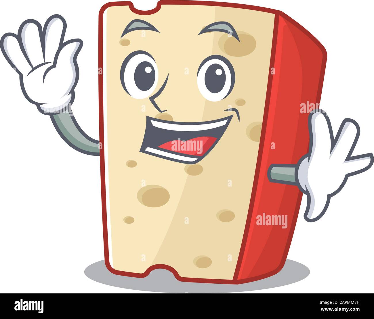 Waving friendly dutch cheese cartoon character design Stock Vector ...