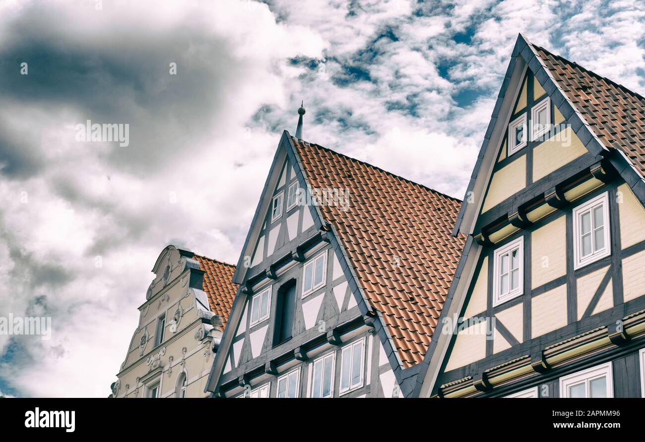 Beautiful medieval buildings of Celle, Germany Stock Photo - Alamy