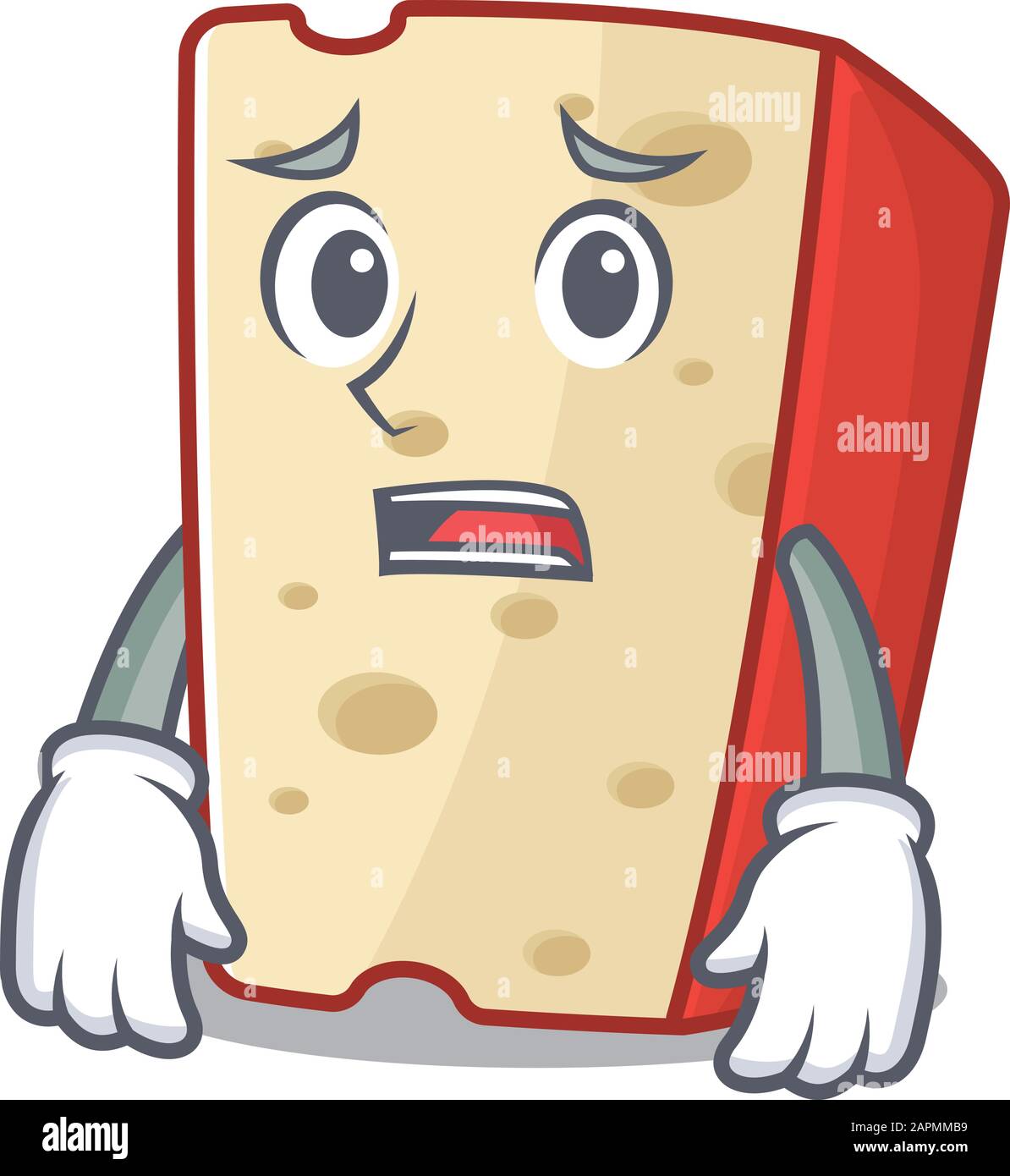 A picture of dutch cheese showing afraid look face Stock Vector Image ...