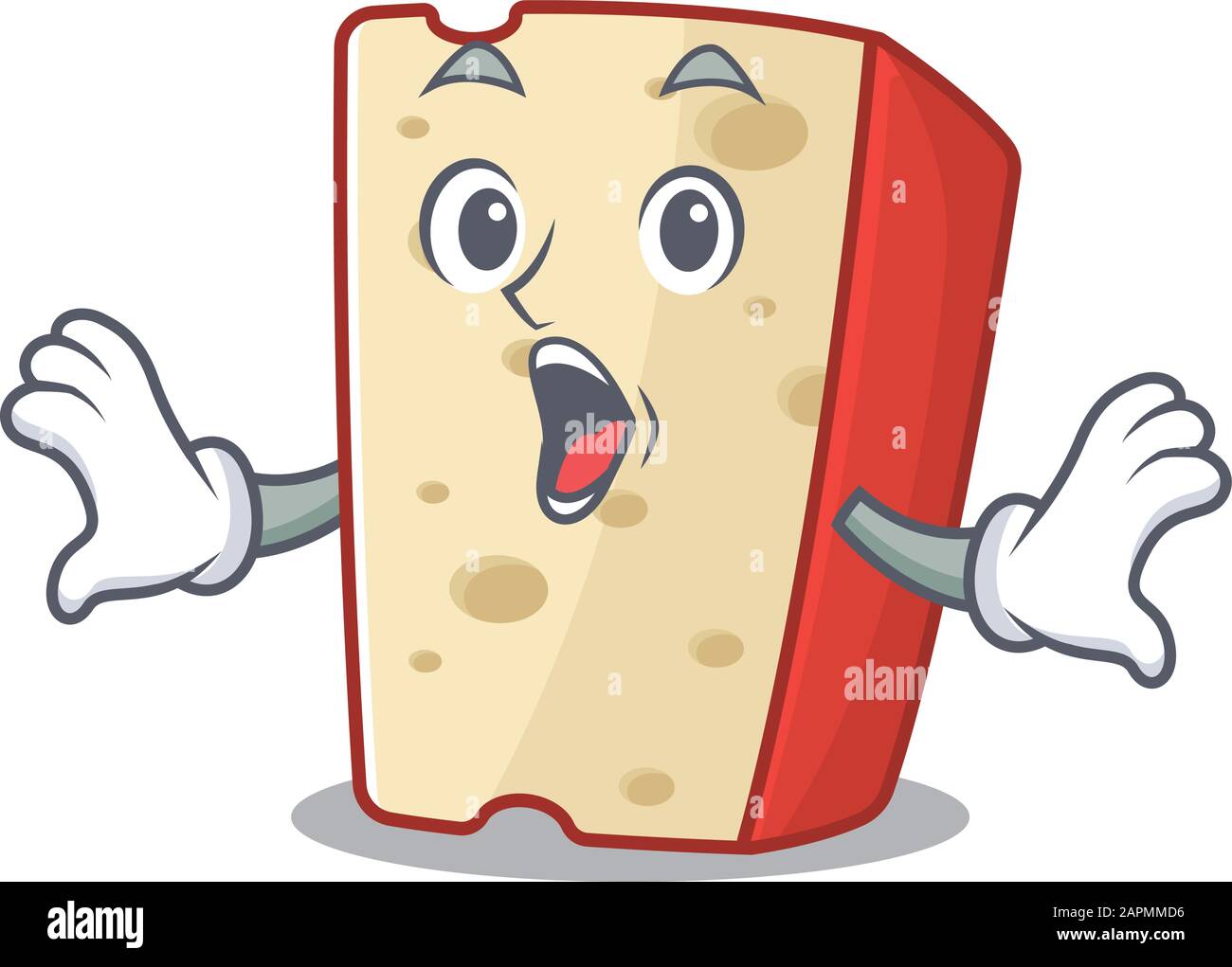 Dutch cheese cartoon character design on a surprised gesture Stock ...