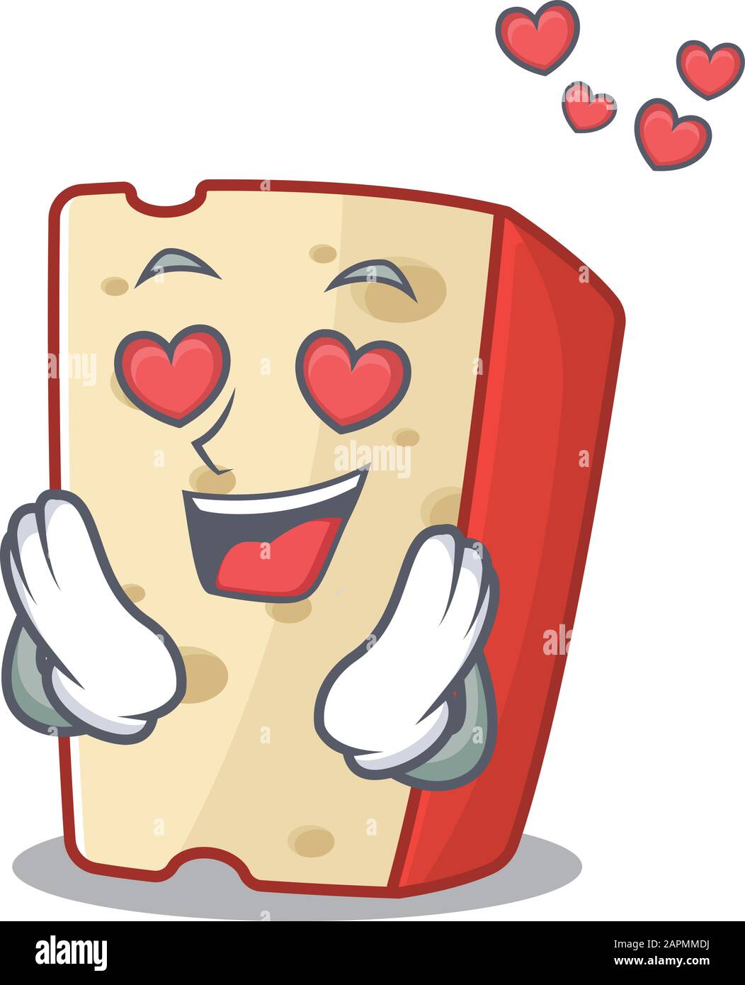 falling in love cute dutch cheese cartoon character design Stock Vector ...