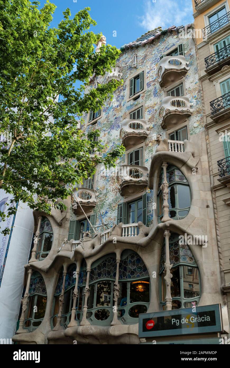 Casa Batllo, the famous apartment building by Catalan architect Antonio ...