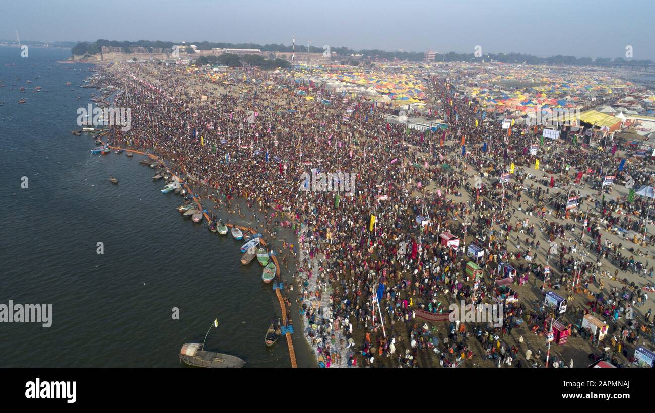 Allahabad Sangam Aerial High Resolution Stock Photography and Images ...