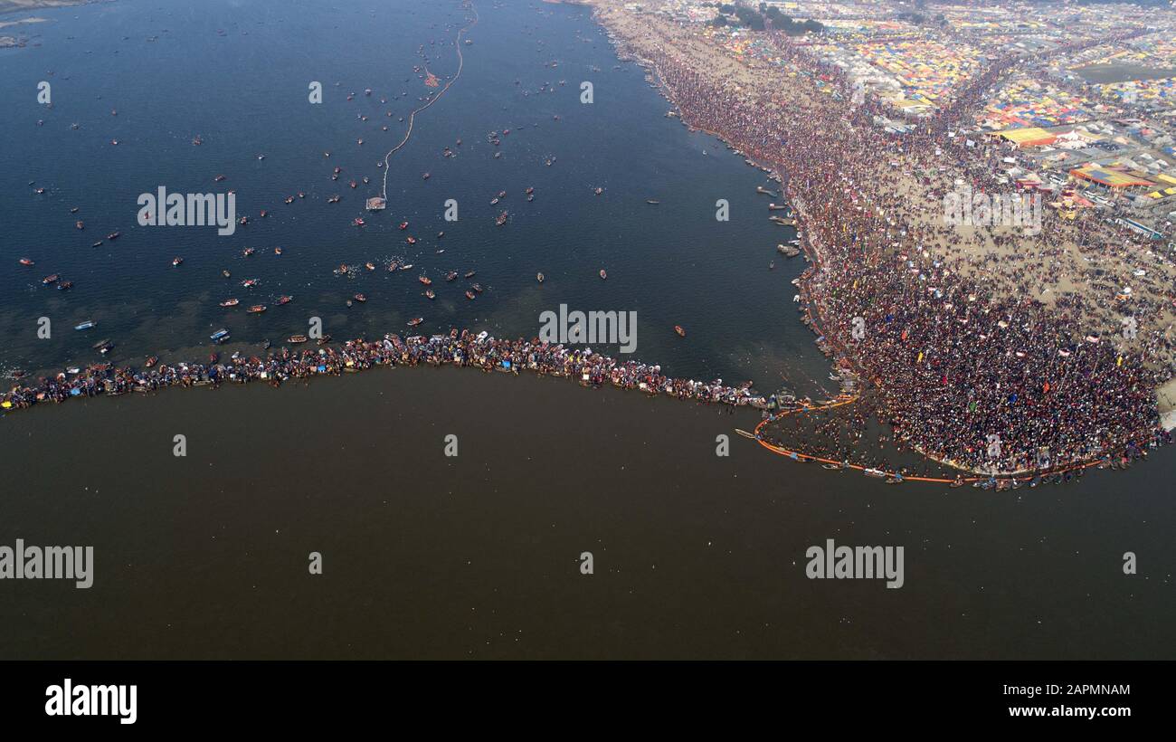 Allahabad Sangam Aerial High Resolution Stock Photography and Images ...