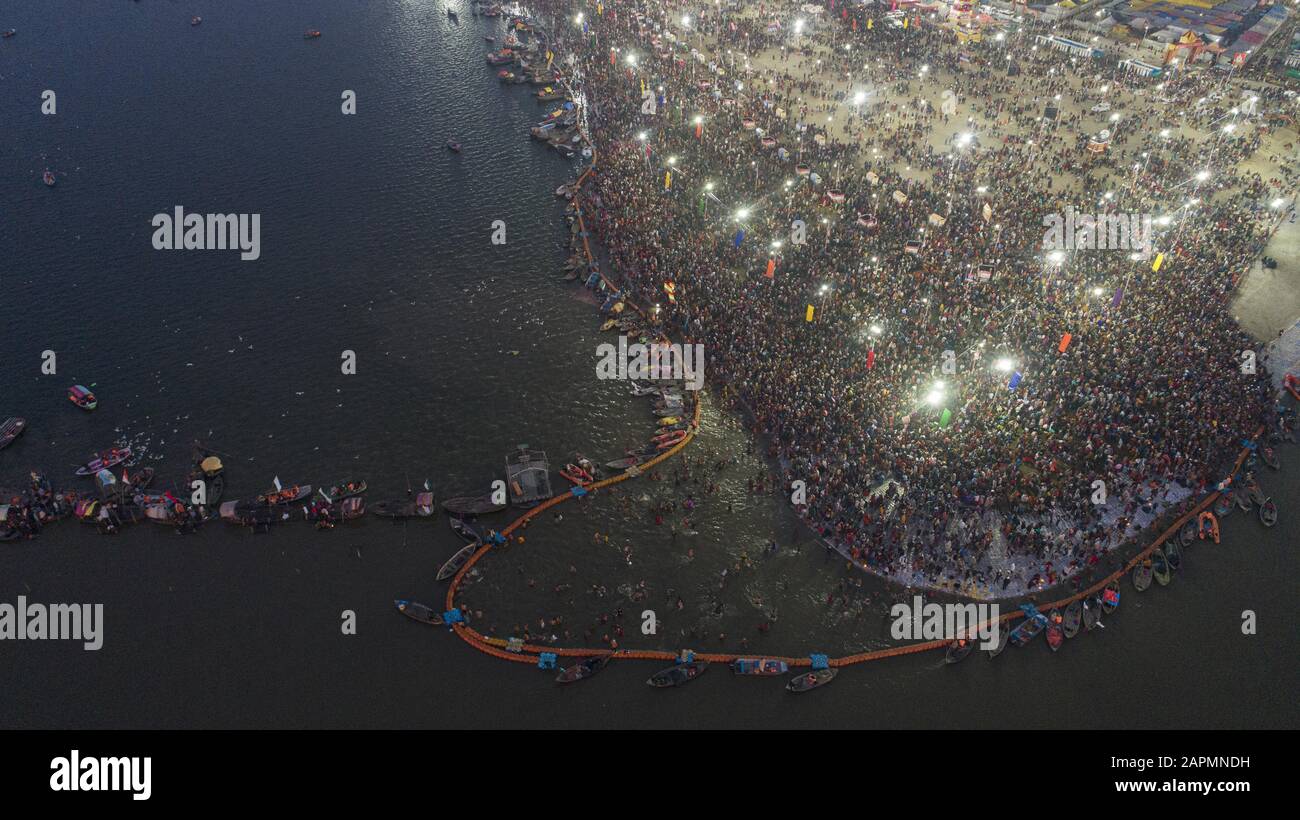 Allahabad Sangam Aerial High Resolution Stock Photography and Images ...