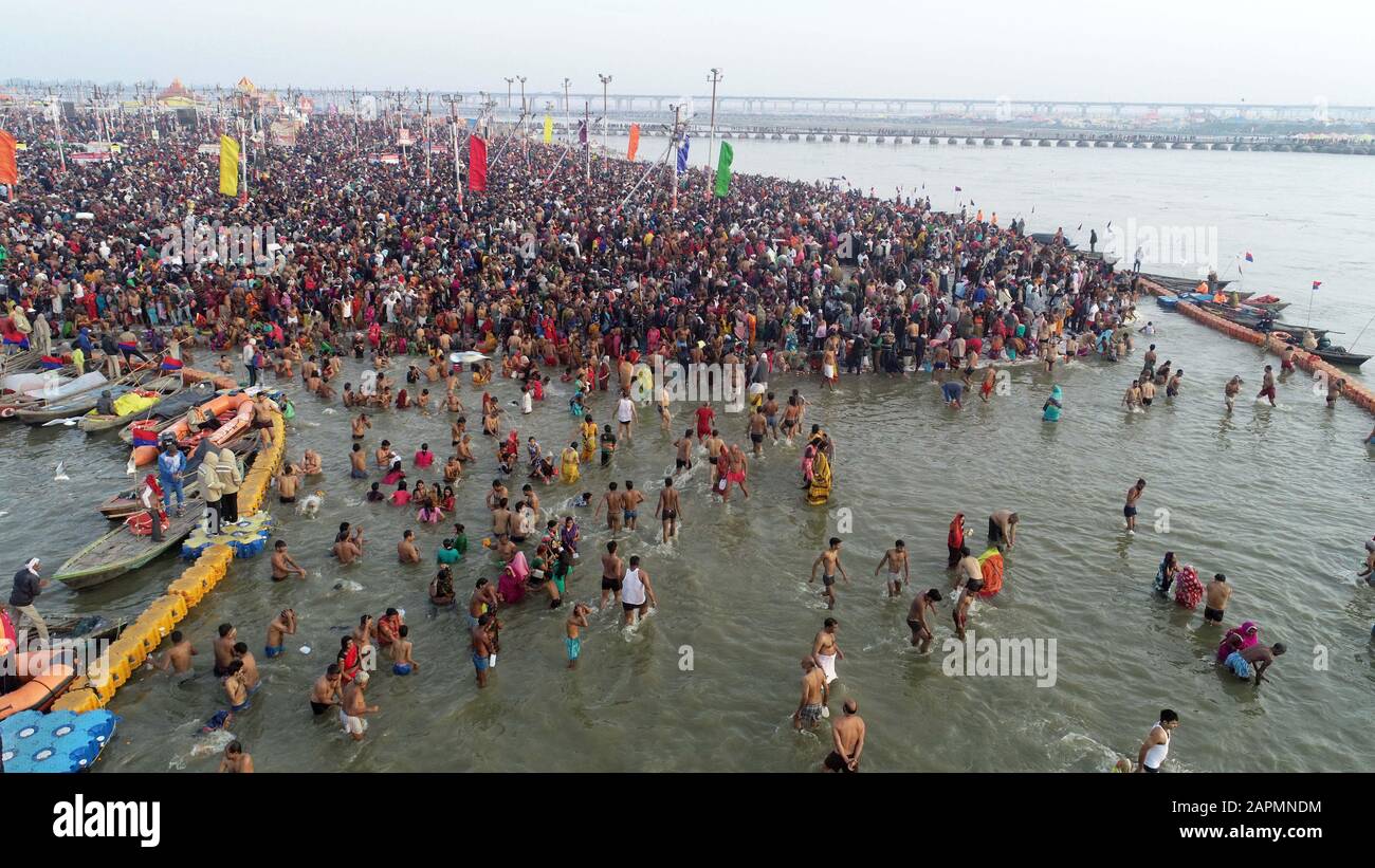 Allahabad Sangam Aerial High Resolution Stock Photography and Images ...
