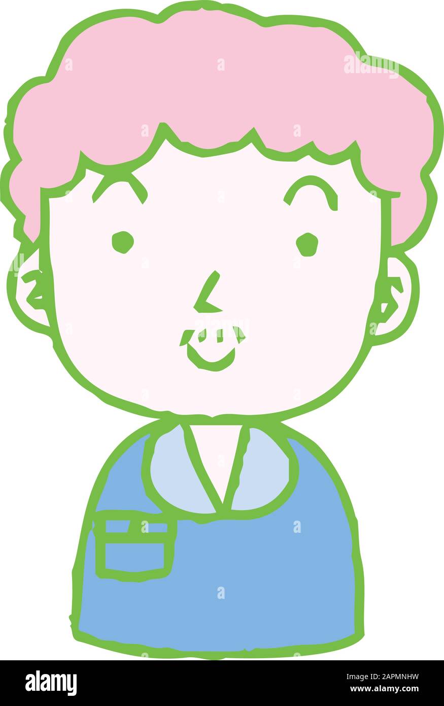 This is a illustration of Hand painted cute Smiling people icon Stock ...