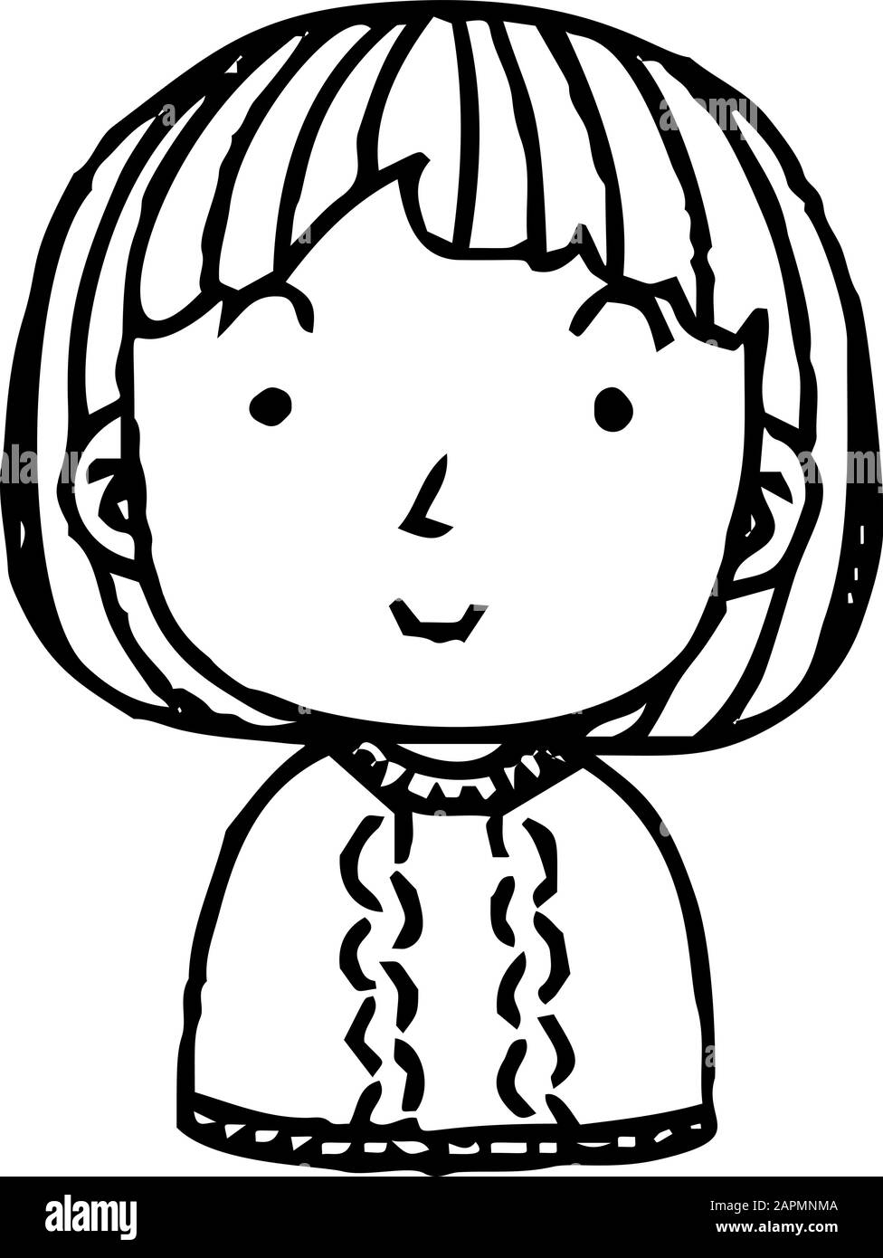 This is a illustration of Hand painted cute Smiling people icon Stock ...