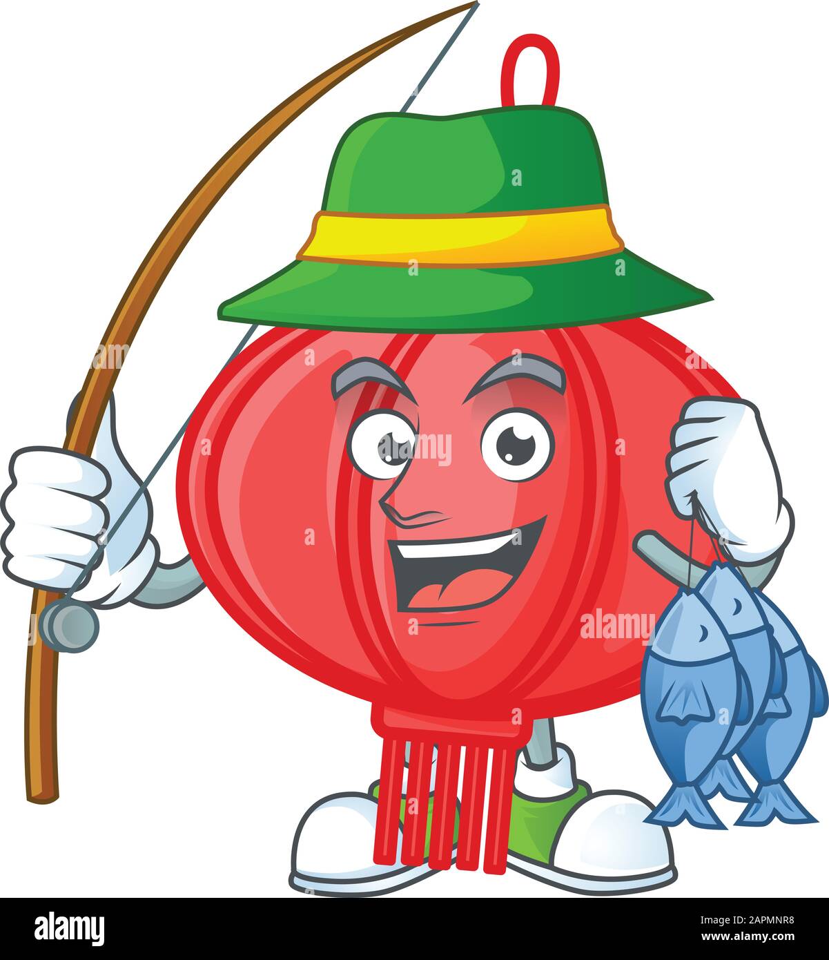 A Picture of happy Fishing chinese lampion design Stock Vector Image ...