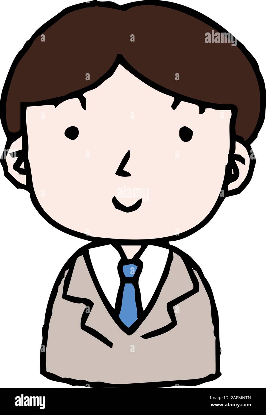 This is a illustration of Hand painted cute Smiling people icon Stock ...