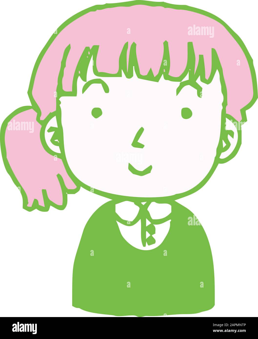 This is a illustration of Hand painted cute Smiling people icon Stock ...