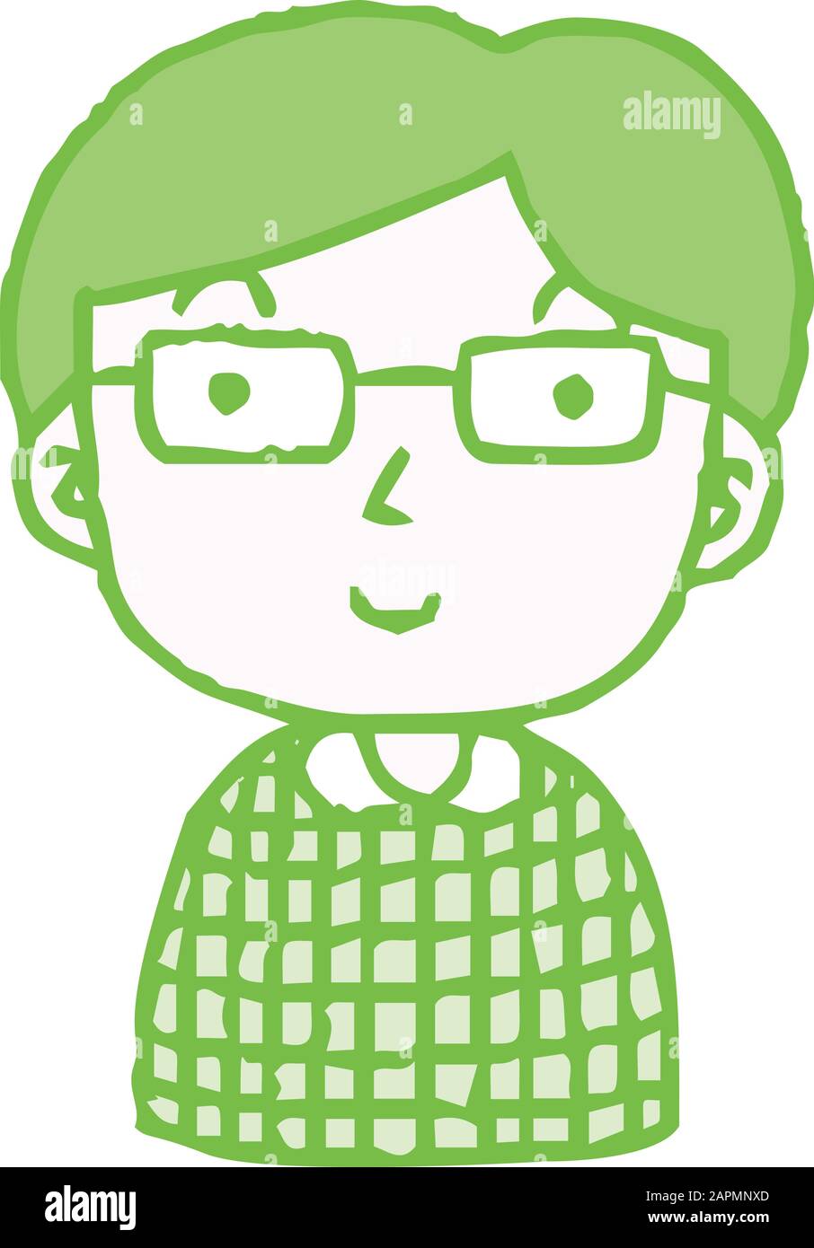 This is a illustration of Hand painted cute Smiling people icon Stock ...
