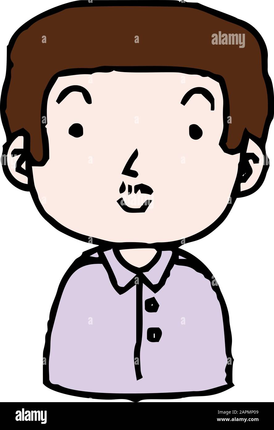 This is a illustration of Hand painted cute Smiling people icon Stock ...