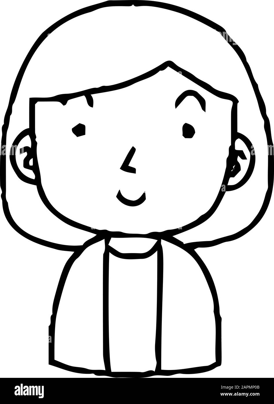 This is a illustration of Hand painted cute Smiling people icon Stock ...