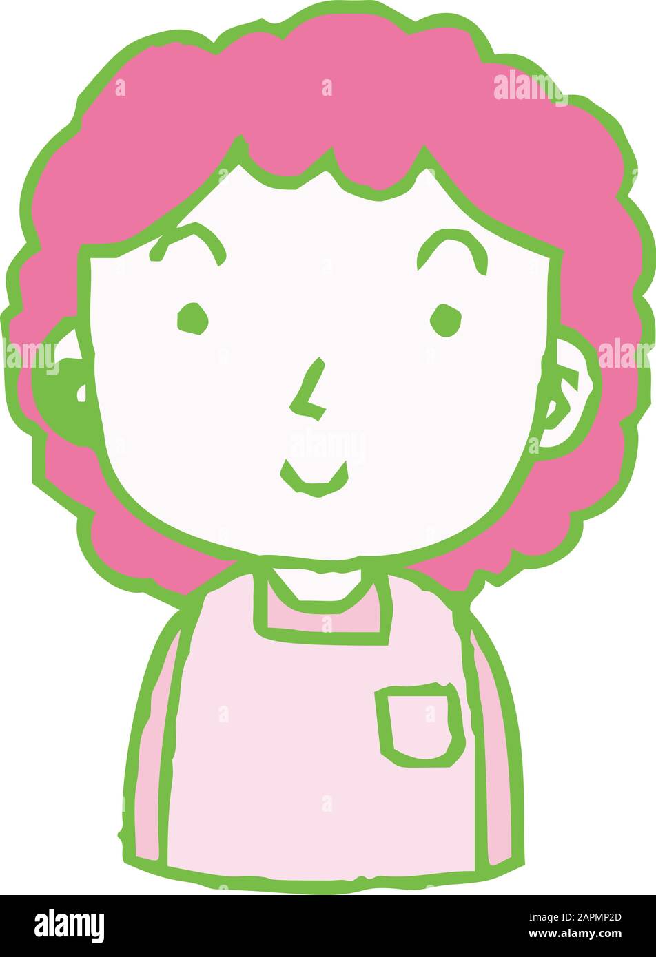 This is a illustration of Hand painted cute Smiling people icon Stock ...