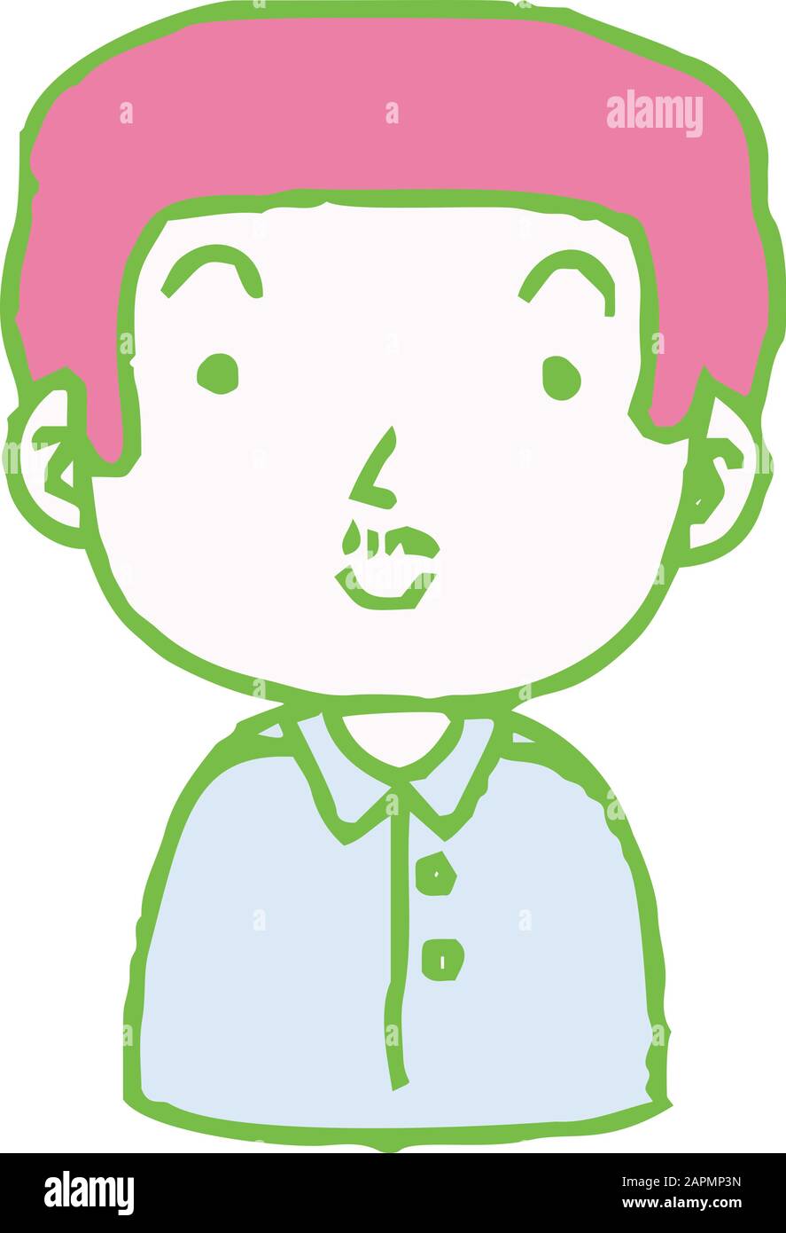 This is a illustration of Hand painted cute Smiling people icon Stock ...