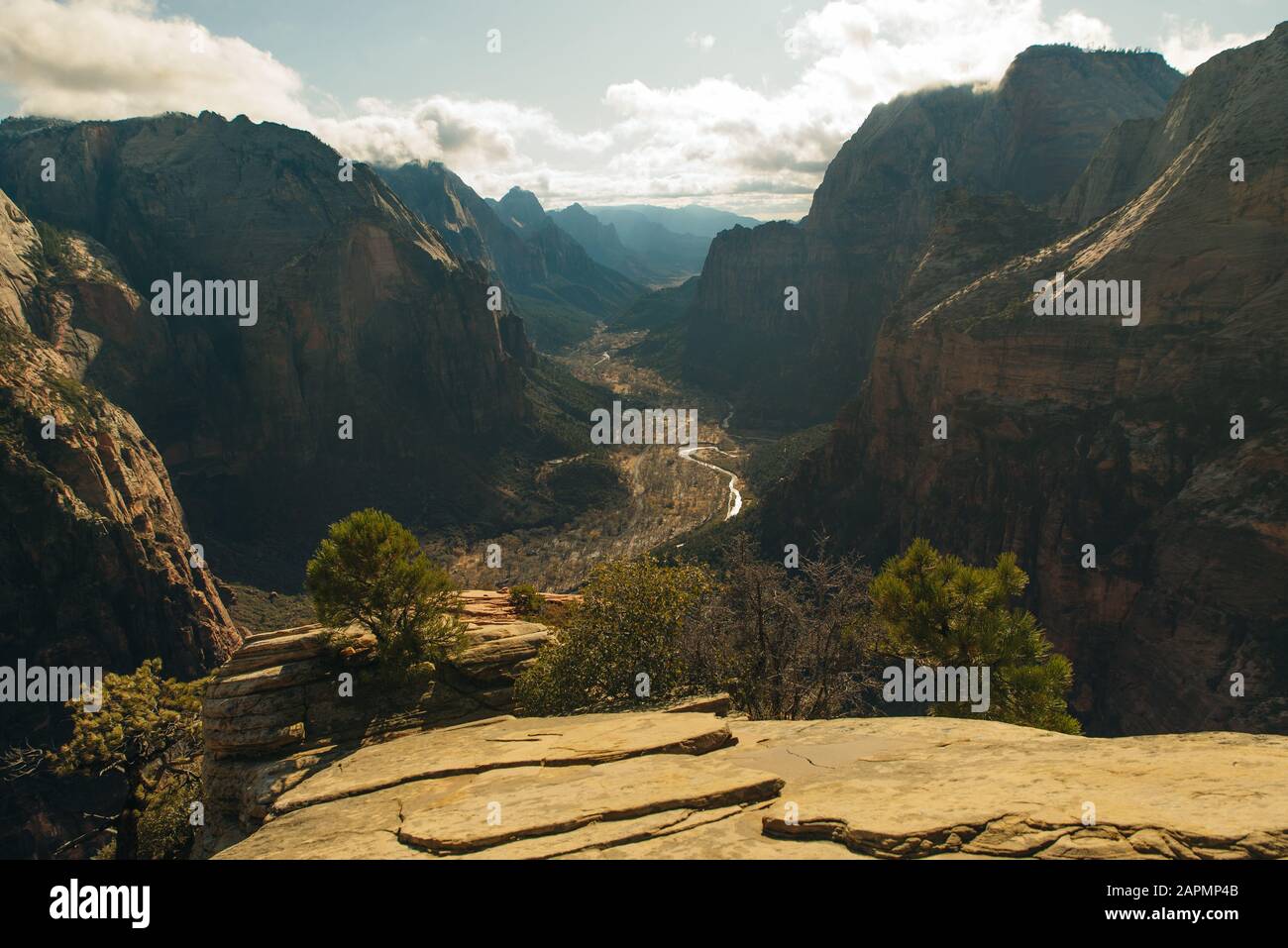 A stunning view of Zion Canyon from Observation Point, from which the ...