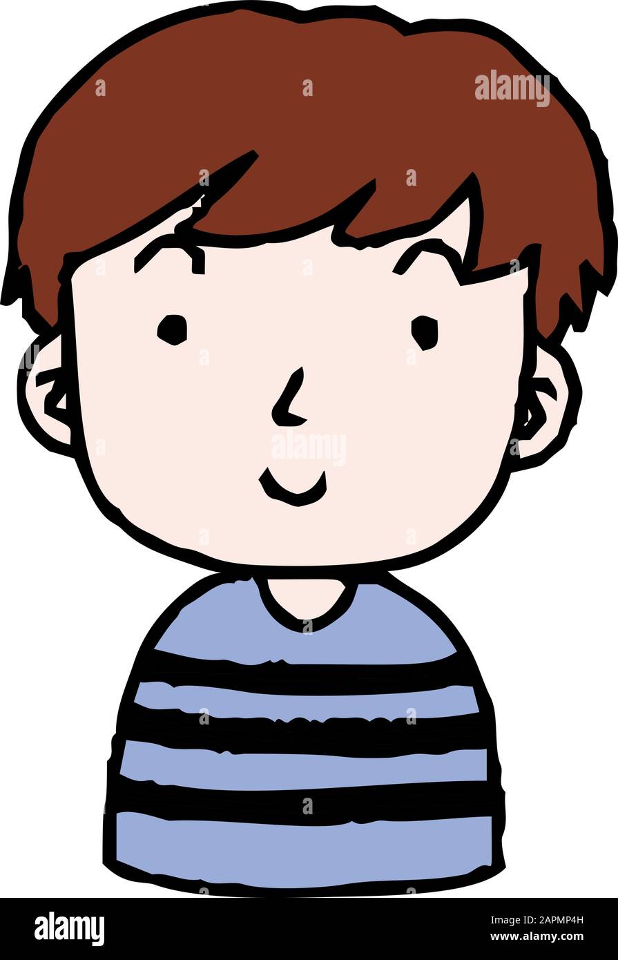 This is a illustration of Hand painted cute Smiling people icon Stock ...