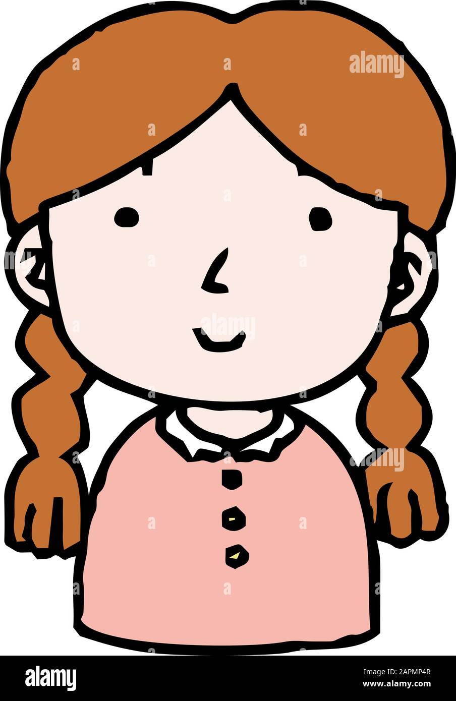 This is a illustration of Hand painted cute Smiling people icon Stock ...