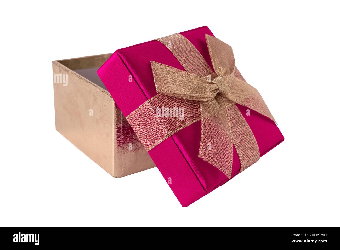 Open gift box isolated on white background Stock Photo - Alamy