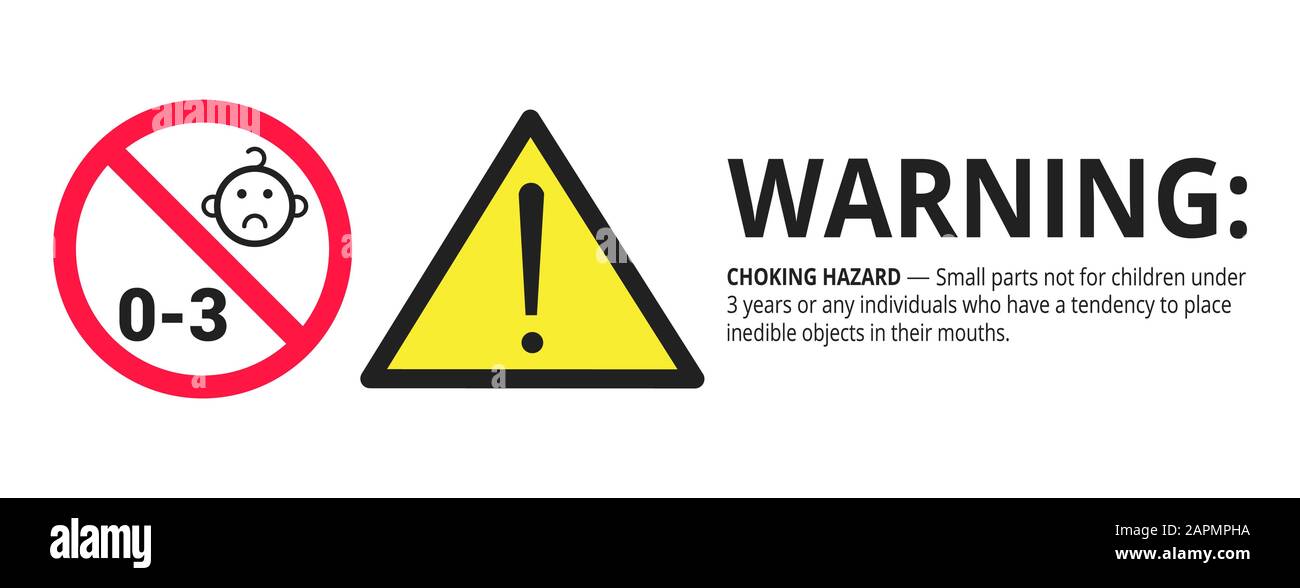 Not suitable for children under 3 years choking hazard forbidden sign ...