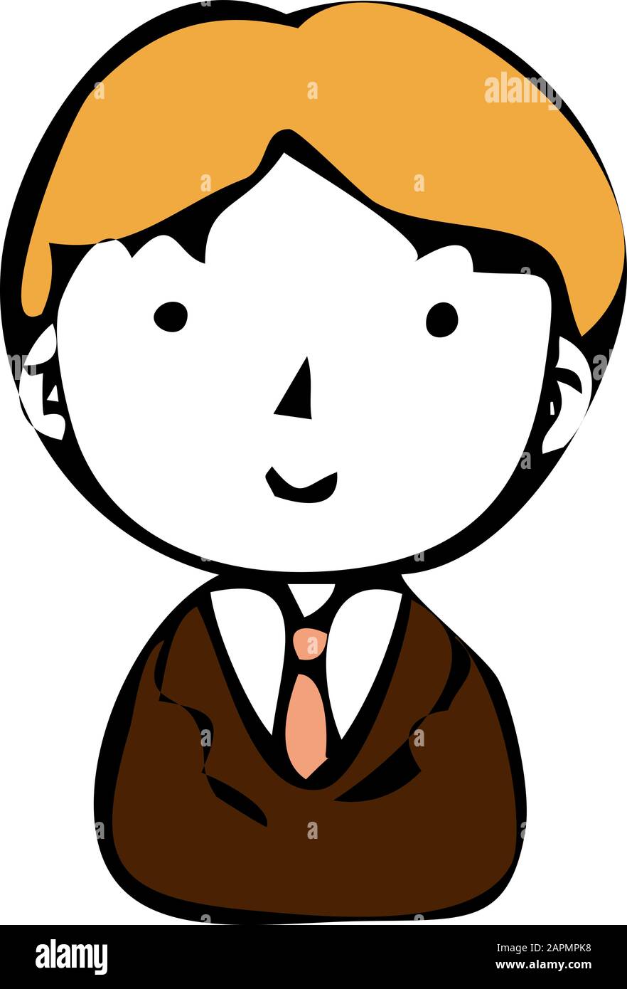 This is a illustration of Rough doodling Hand painted cute Smiling ...