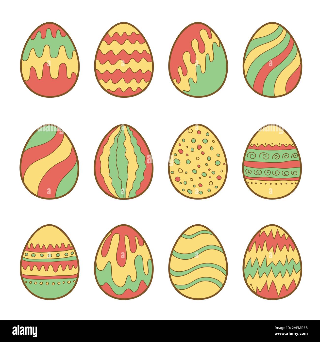 Painted eggs easter festive Stock Vector Images - Alamy