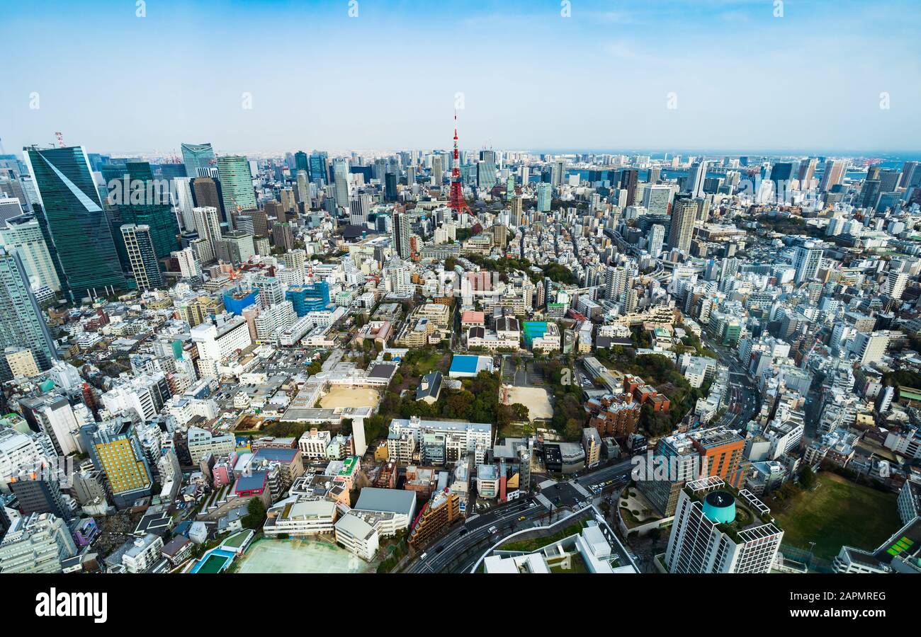 Aerial view of Tokyo city, Japan Stock Photo - Alamy