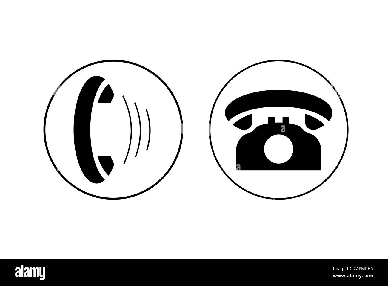 Telephone waves symbol Black and White Stock Photos & Images - Alamy