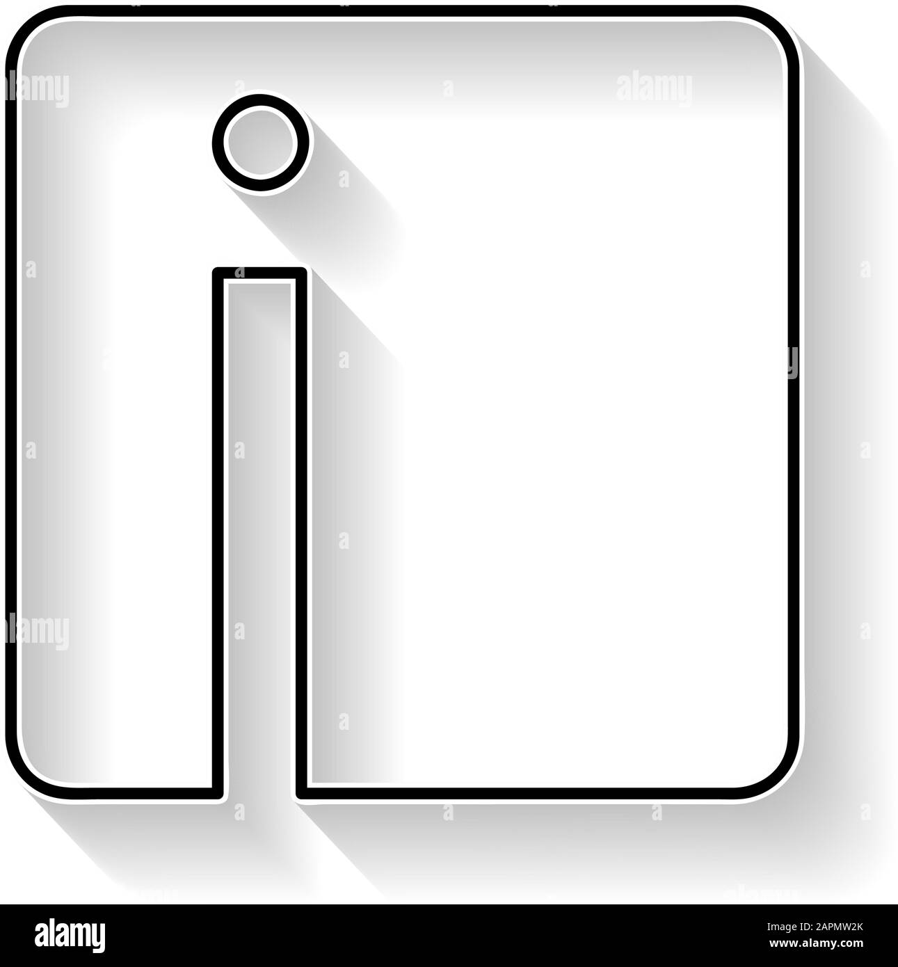 Vector initial letter I. Sign made with black line Stock Vector Image ...