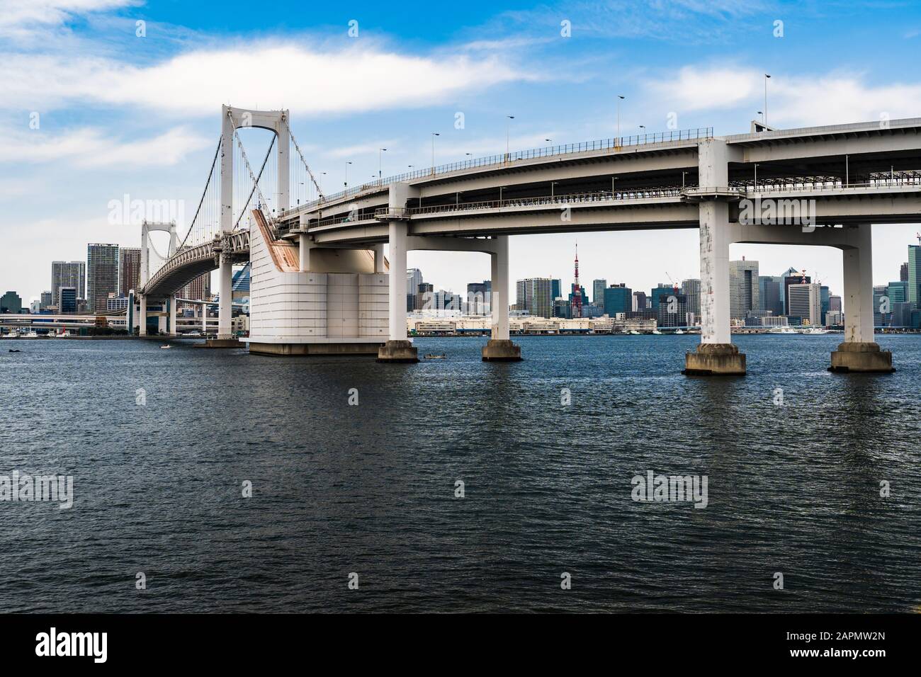 Rainbow bridge in Odaiba, Tokyo, Japan Stock Photo - Alamy