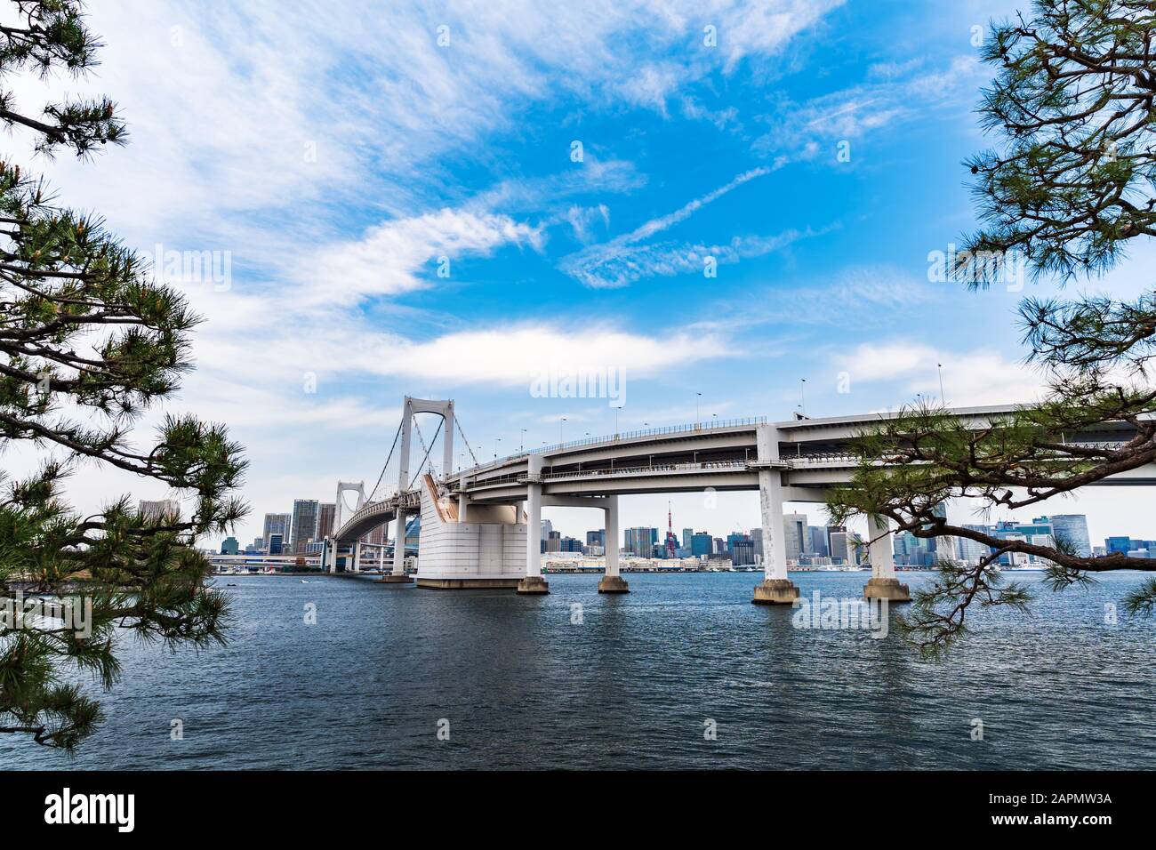 Rainbow bridge in Odaiba, Tokyo, Japan Stock Photo - Alamy