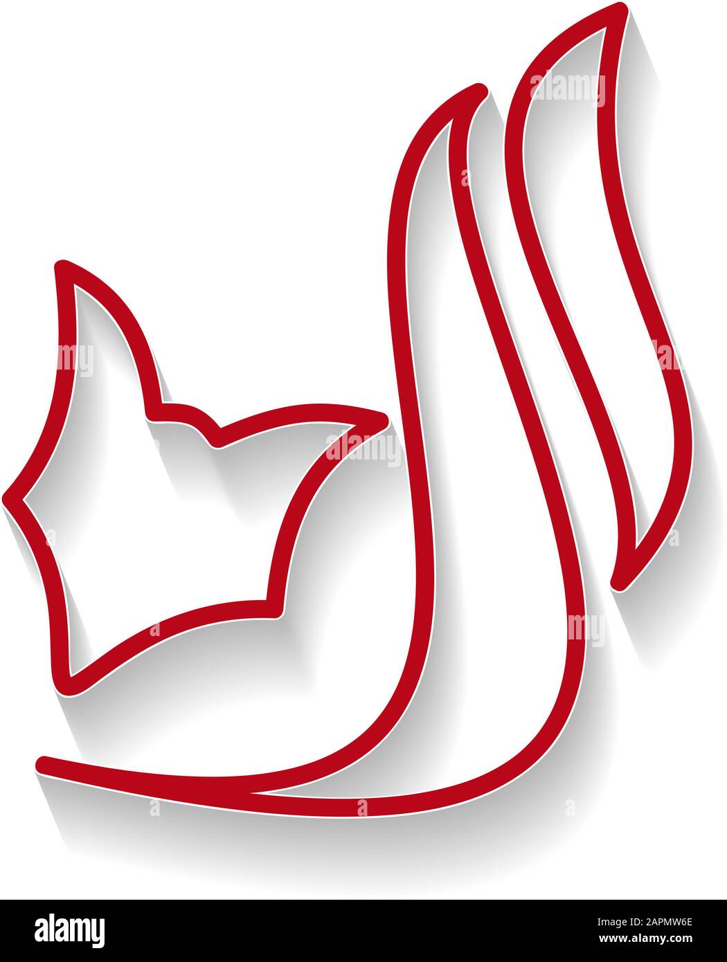 Vector sign Fox in flat design Stock Vector Image & Art - Alamy