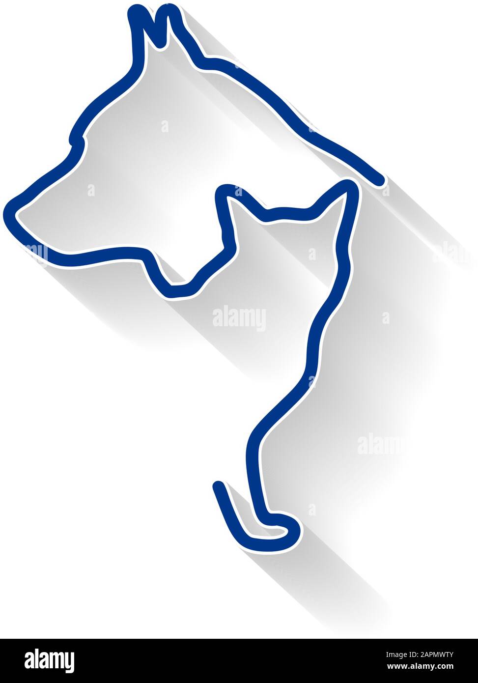 Shadow cat dog Cut Out Stock Images & Pictures - Alamy