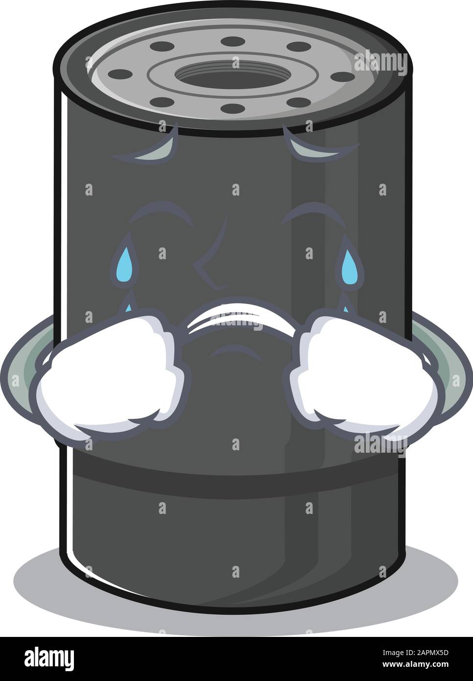 Sad of oil filter cartoon mascot style Stock Vector Image & Art - Alamy